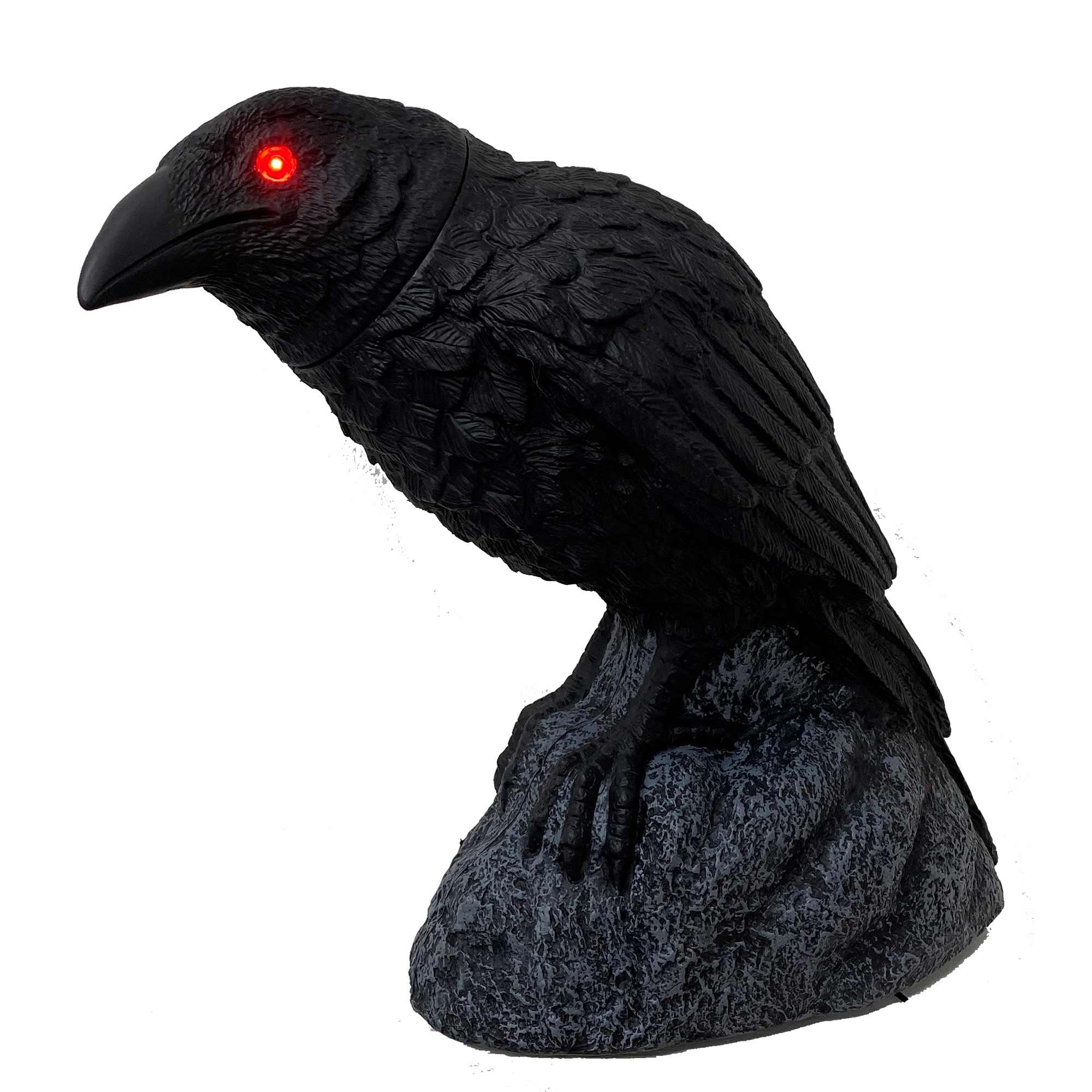 Animatronic Animated Head Turning Crow 35cm – Enjoy the Party